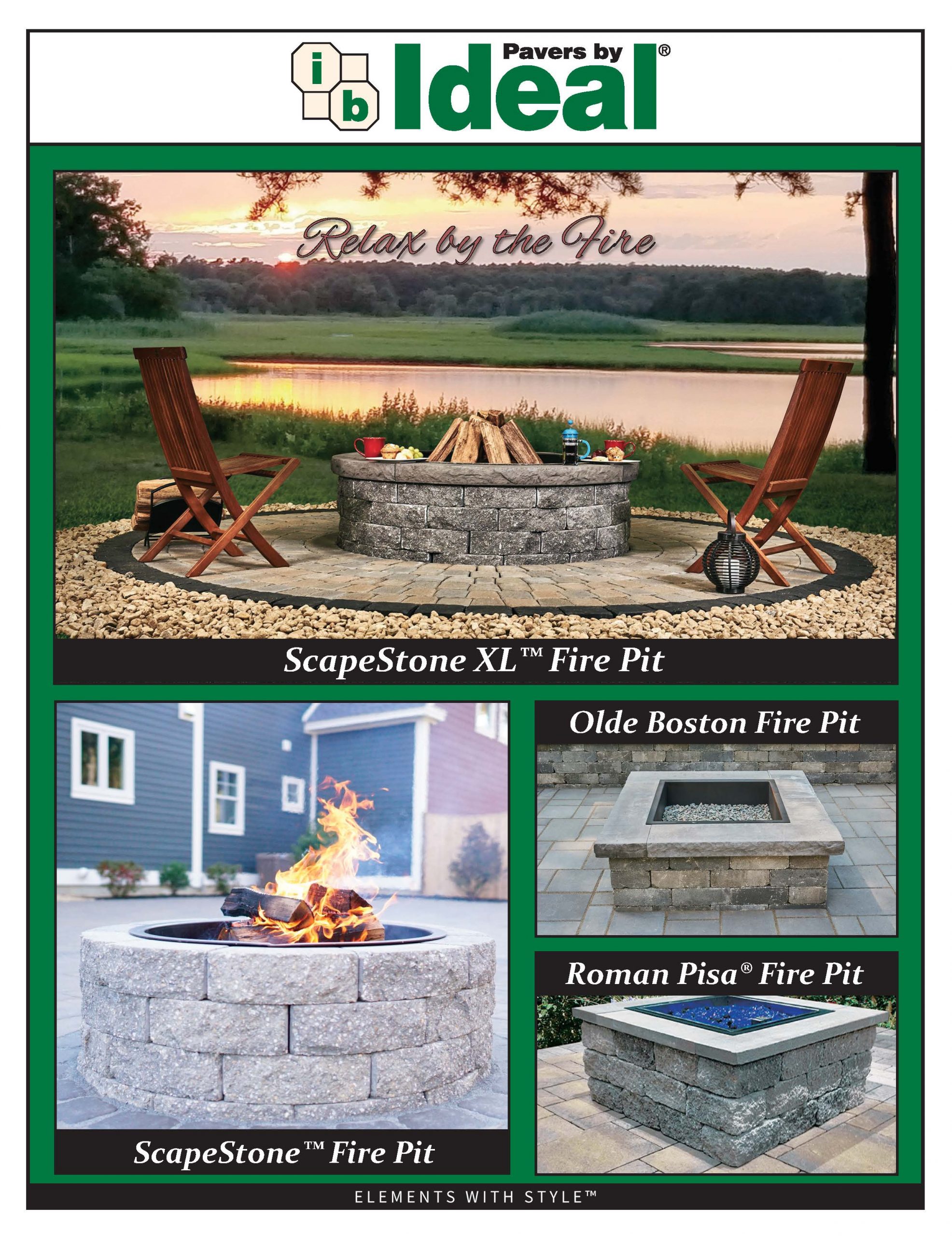 Fire Pits-ScapeStone™-Olde Boston™-Roman Pisa® Brochure - Ideal Block